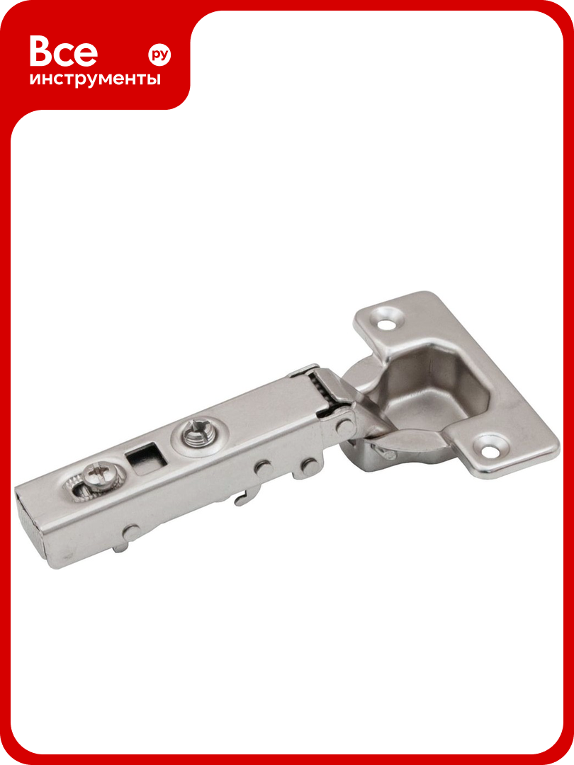 Петля с доводчиком для накладных дверей JET OPTIMA 700 clip-on D35мм HM700A.100NI99, стальная петля, никелевое покрытие