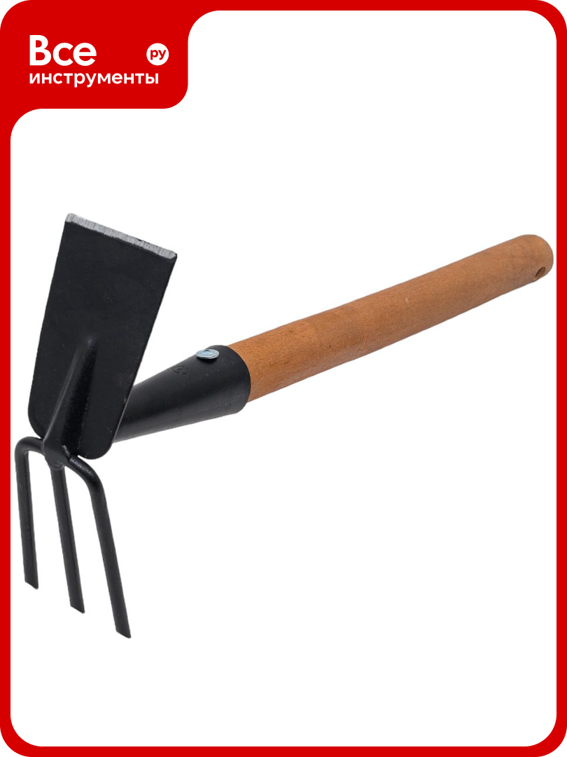 Мотыга-рыхлитель GRINDA с деревянной ручкой 421517, сталь, с деревянной ручкой 421517 применяется
