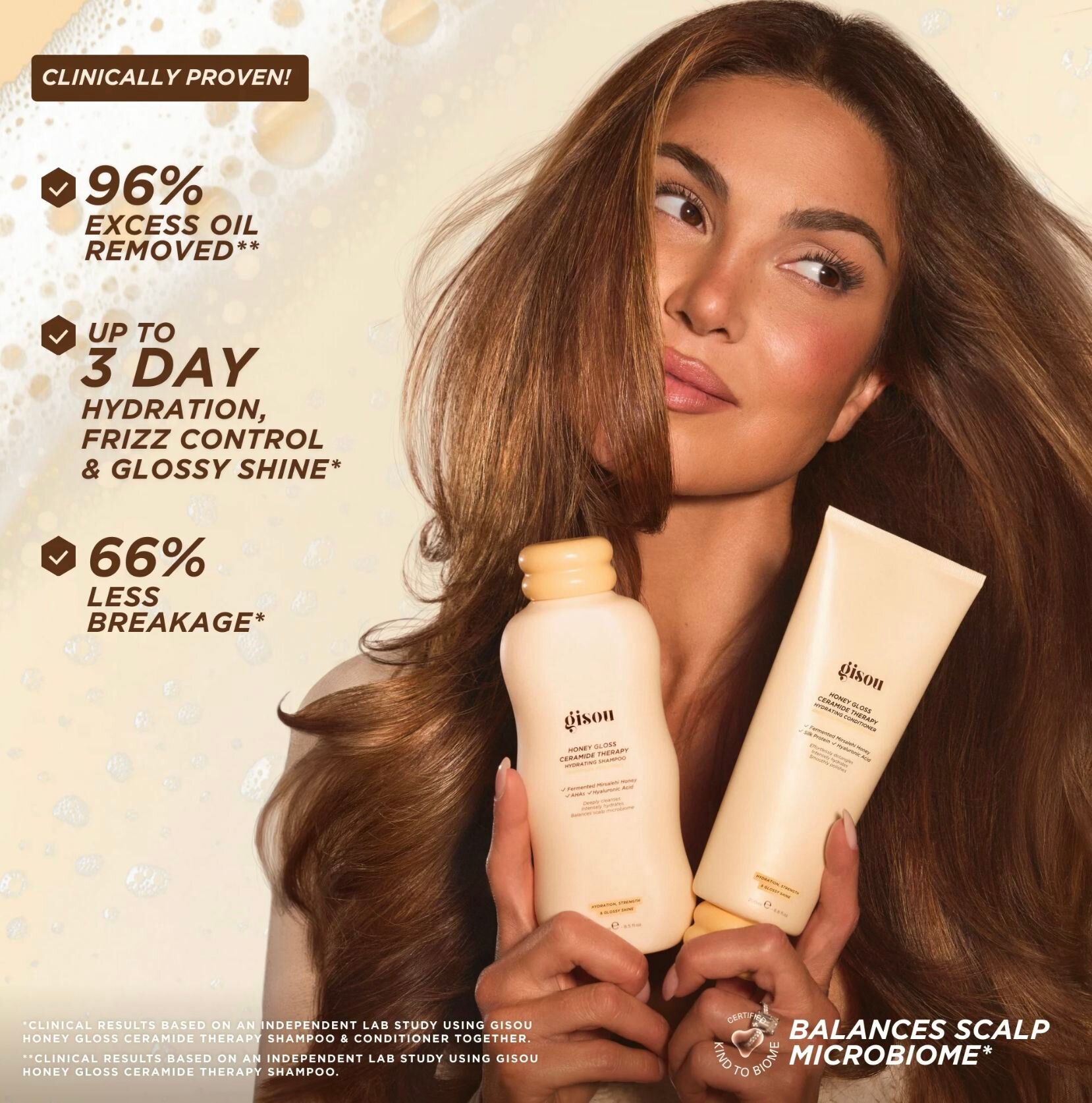 Gisou Увлажняющий кондиционер Honey Gloss Ceramide Therapy 200 мл