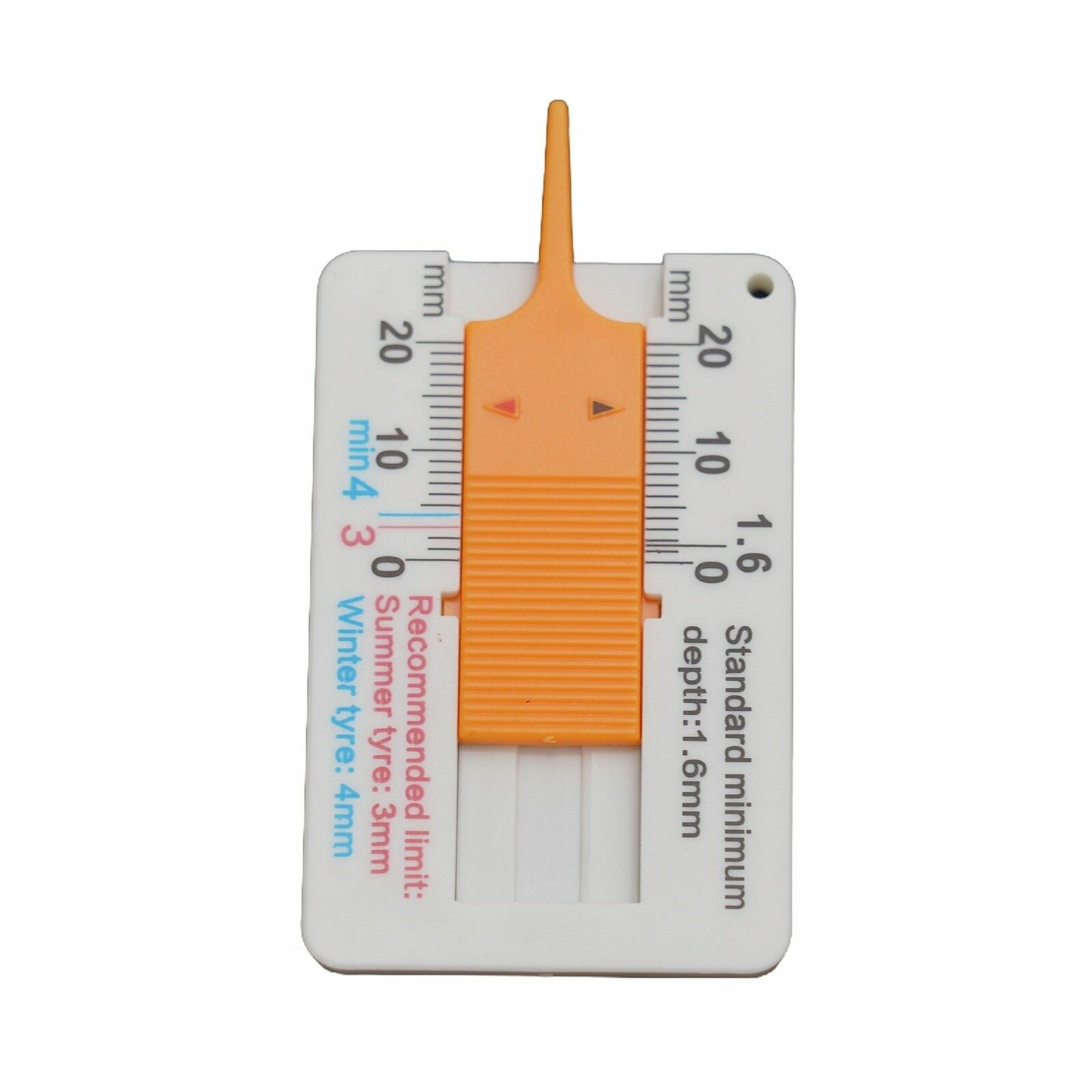 Пластиковая линейка глубиномера протектора шины 0-20 мм штангенциркуль глубиномера протектора шины