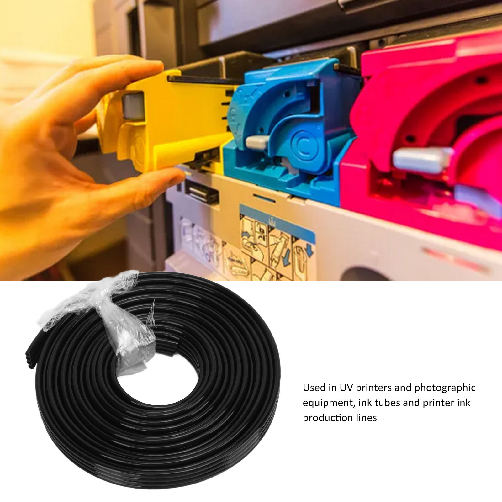 Шланг для чернильной трубки принтера, УФ-трубка, широкоформатные аксессуары для струйной печати, 3 метра, 4 линии, 4 направления, внешний диаметр 3 мм, внутренний диаметр 2 мм, черный