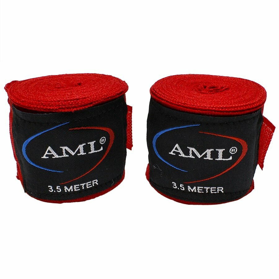 Бинты боксерские эластичные AML 3.5 метра - красные