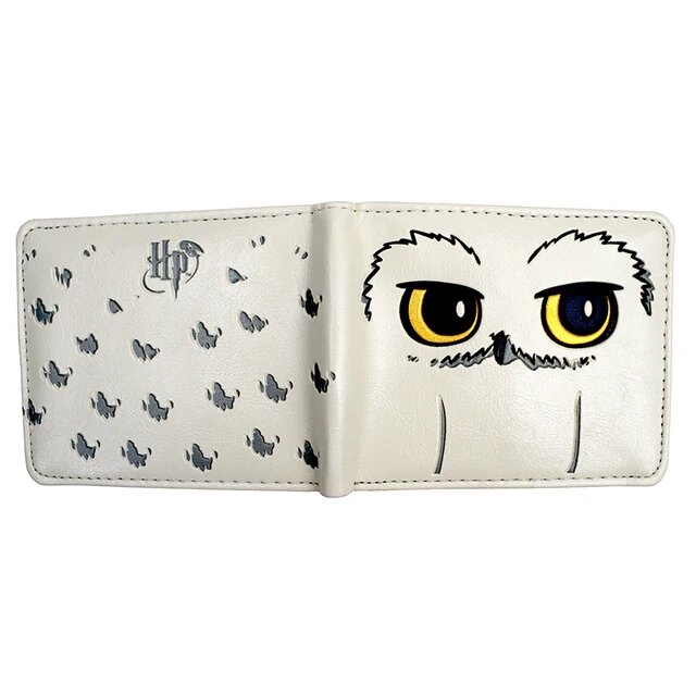 Короткий кошелек белого цвета, дизайнерский кошелек с изображением совы, женский кошелек для девочек-женщин