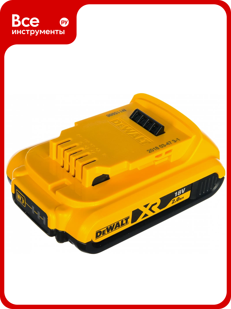 Аккумулятор Dewalt DCB 183, с аккумуляторными инструментами Dewalt, Li‑Ion слайдер, профессиональный, индикатор заряда