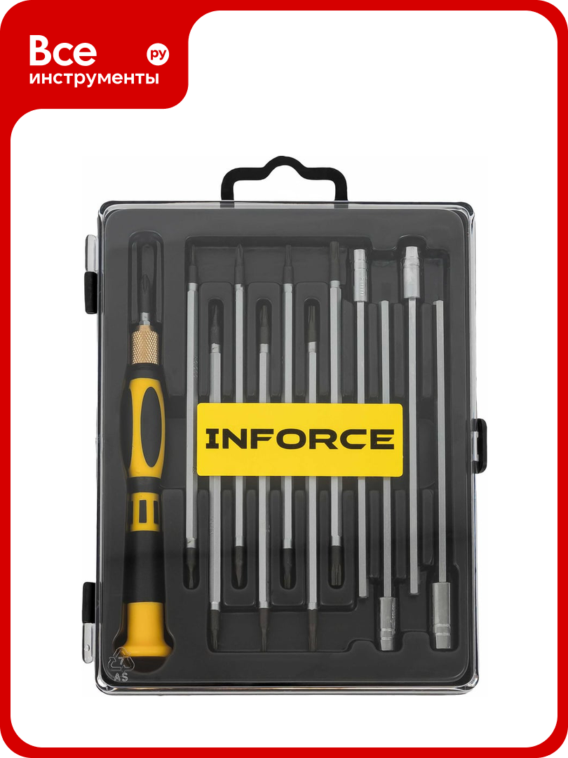Набор отверток для точных работ Inforce 06-09-98, облегчает работу, набор с магнитным наконечником и кейсом