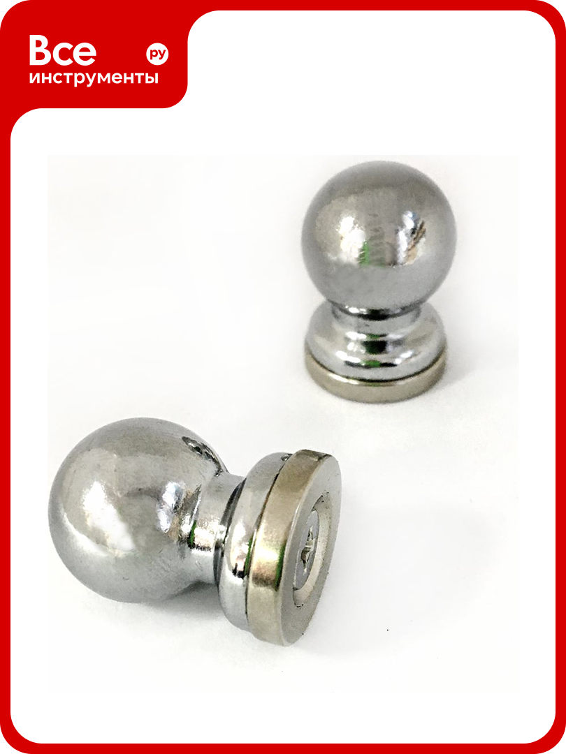 Магнит с ручкой усиленный, 2 шт Проф-Магнит МСР_d17_2, кожи, 1 см