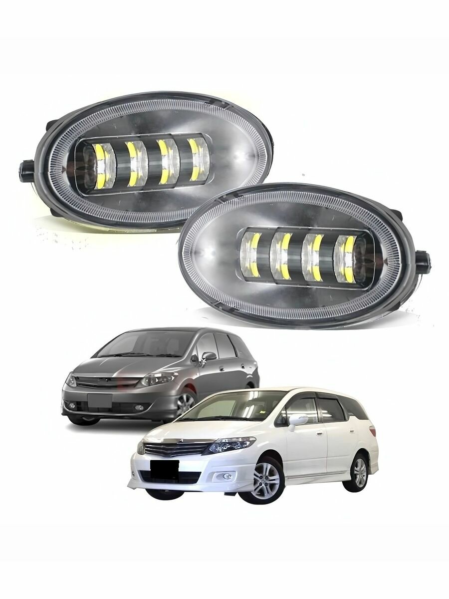 Полноприводные Автомобильные противотуманные фары, режущие линзы белого и желтого цветов, фары PTF DRL для Honda Airwave GJ 2005 2006 2007 2008 2009 2010