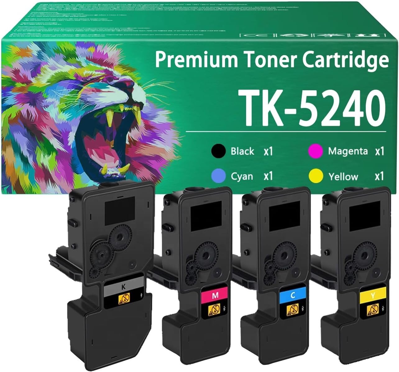 Комплект картриджей Kyocera TK-5240 (4 шт.) совместимый, c чипом