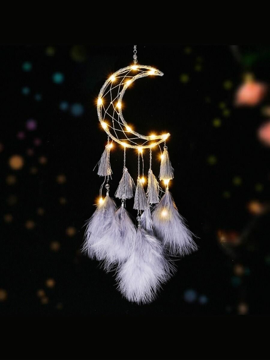 Ловец снов с перьями, украшение интерьера