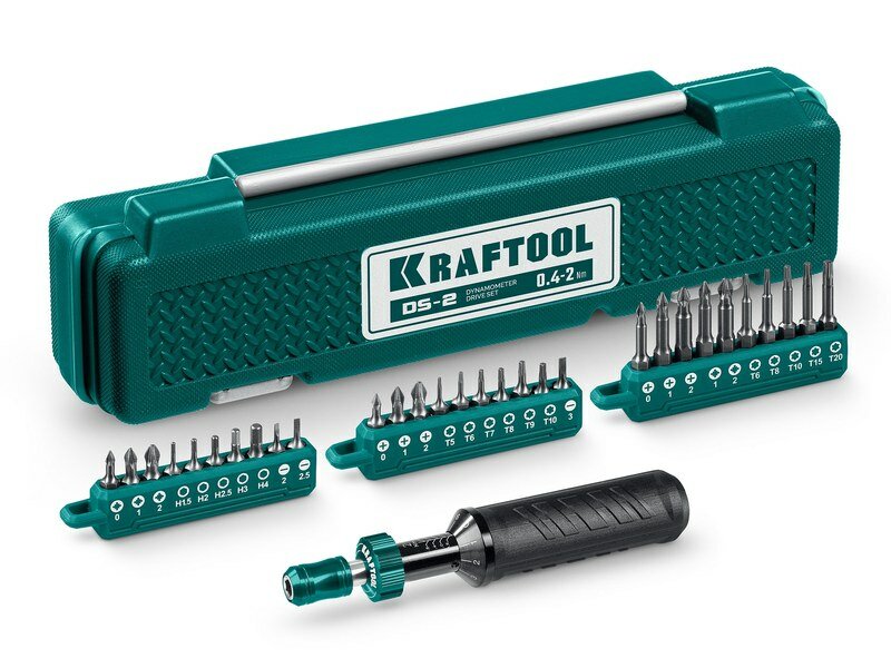 Отвертка динамометрическая Kraftool 64034 0.4-2 Нм