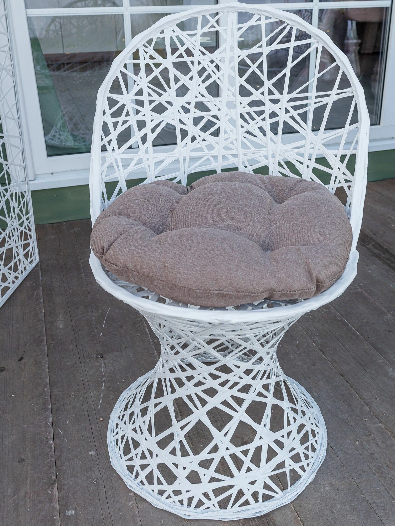 Всепогодное кресло садовое плетёное из ротанга для дома и дачи