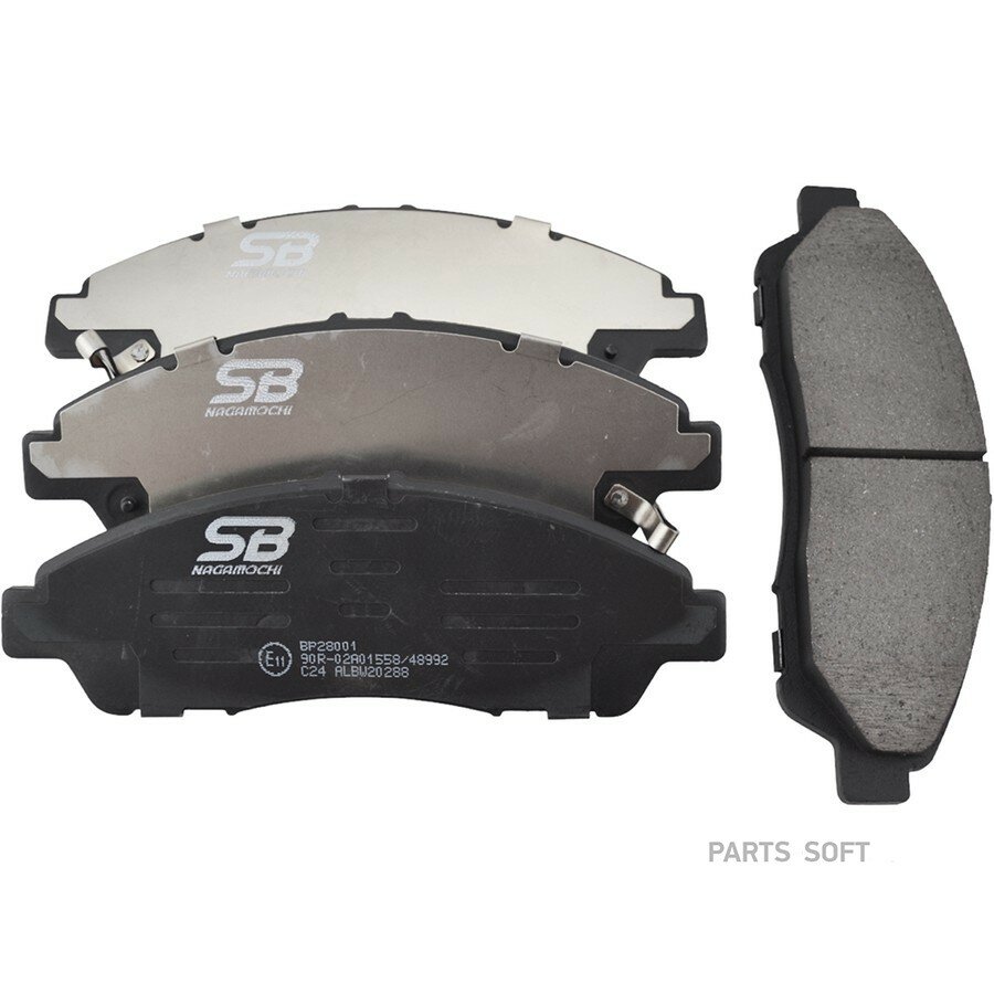 SB NAGAMOCHI BP28001 Колодки тормозные дисковые передние к-т HONDA PILOT 3.5 2008 - по наст. время HONDA PILOT 3.5 2011 ()