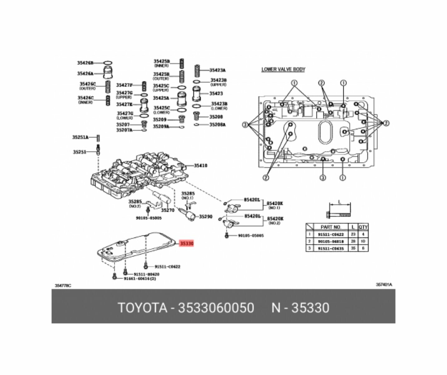 Фильтр Акпп Toyota 4Runner, Lexus(Toyota 3533060050)