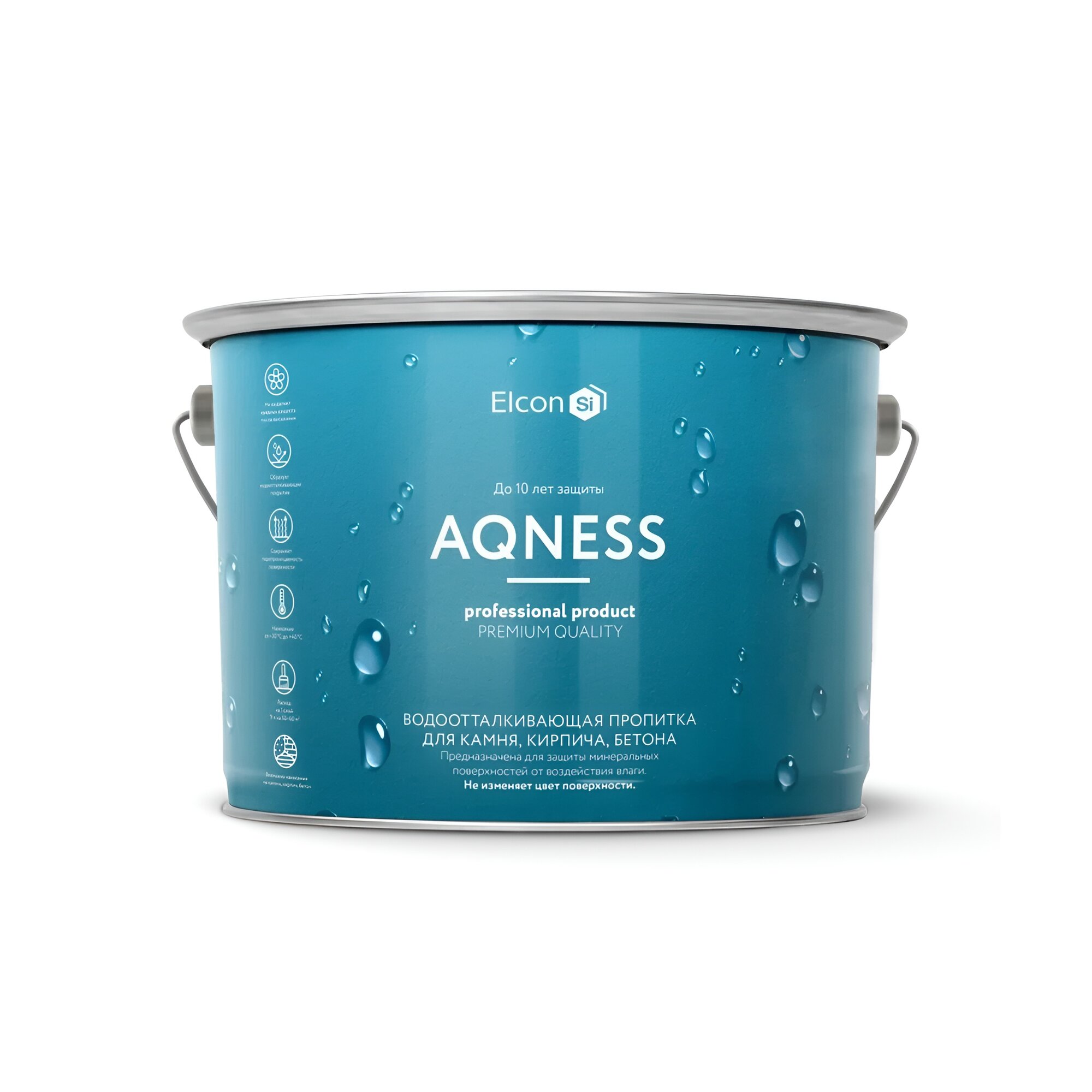 Пропитка для камня Elcon Aqness, водоотталкивающая, 2 л, бесцветная, жестяная банка.