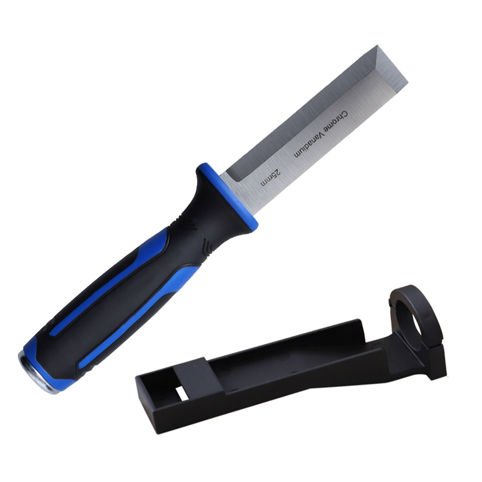 Долото по дереву, закаленное, из стали CR V, с резиновой обмоткой рукоятки, ручное долото для резьбы, строгания, резки и обрезки.