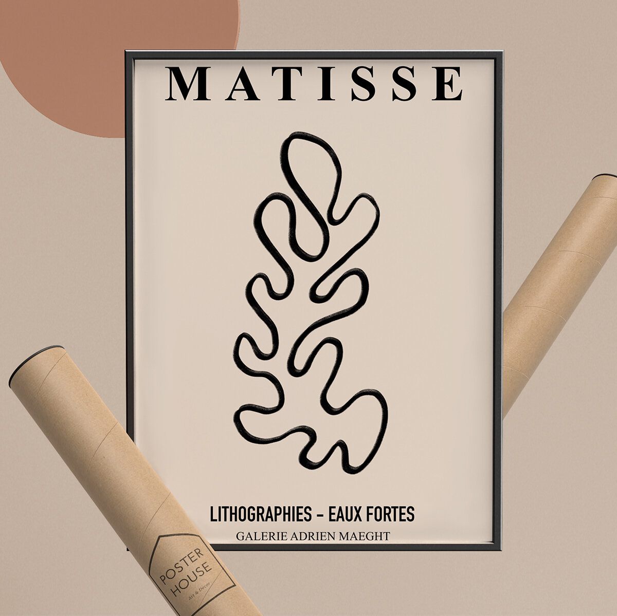 Постер Матисс 40х50 см без рамы/ Абстракция, минимализм, линии, винтажный плакат/ Репродукция Анри Матисс/ Стильный современный эстетичный плакат/ Минималистичный постер для интерьера, декор на стену