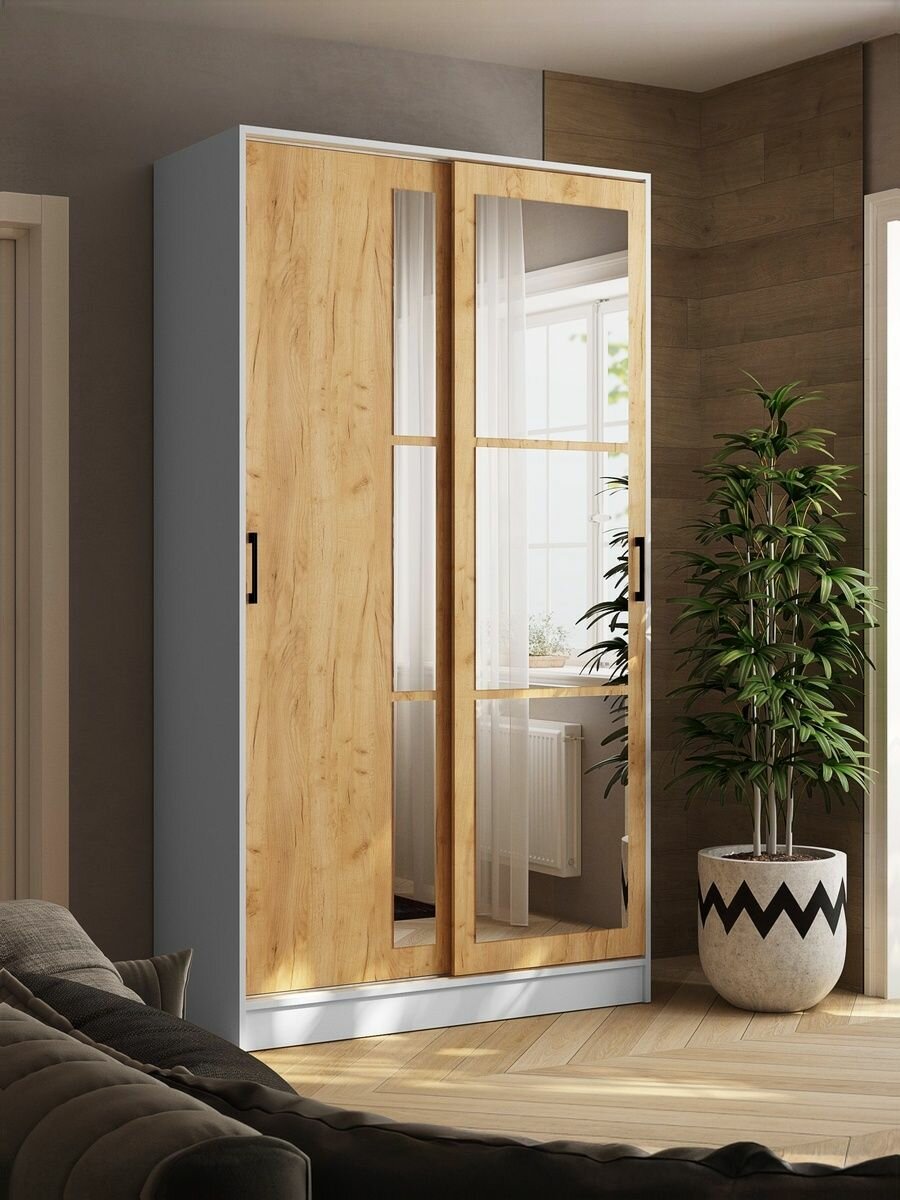 Шкаф-купе Стиль-2 1.2 от Тэкс 2200*1200*520 белый/дуб крафт золотой