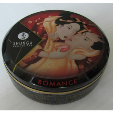 Shunga Massage Candle Sparkling Strawberry Wine, 30 мл Массажная свеча, клубничное вино