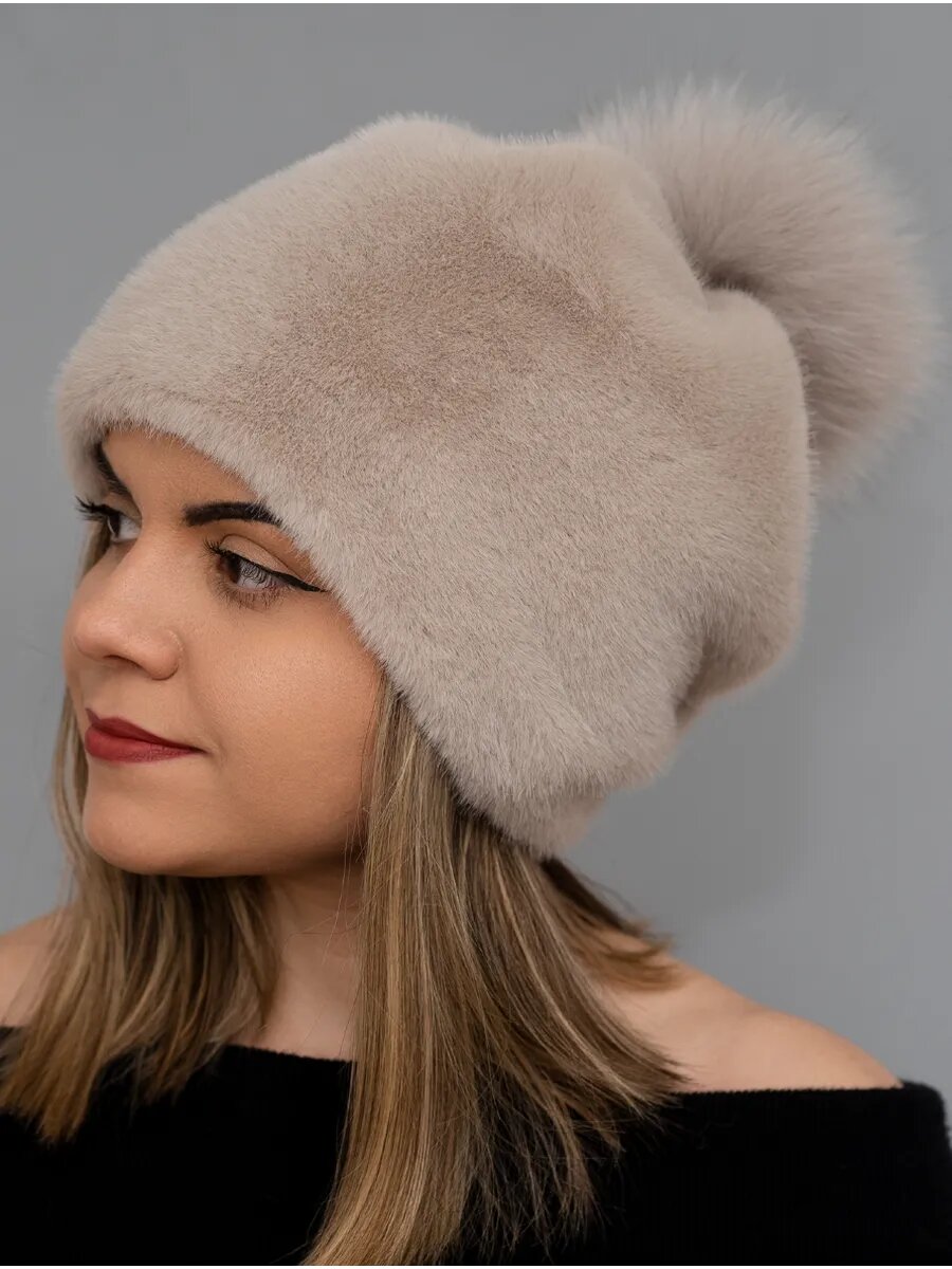 Шапка Шапки из искусственного меха 2025 г . для женщин