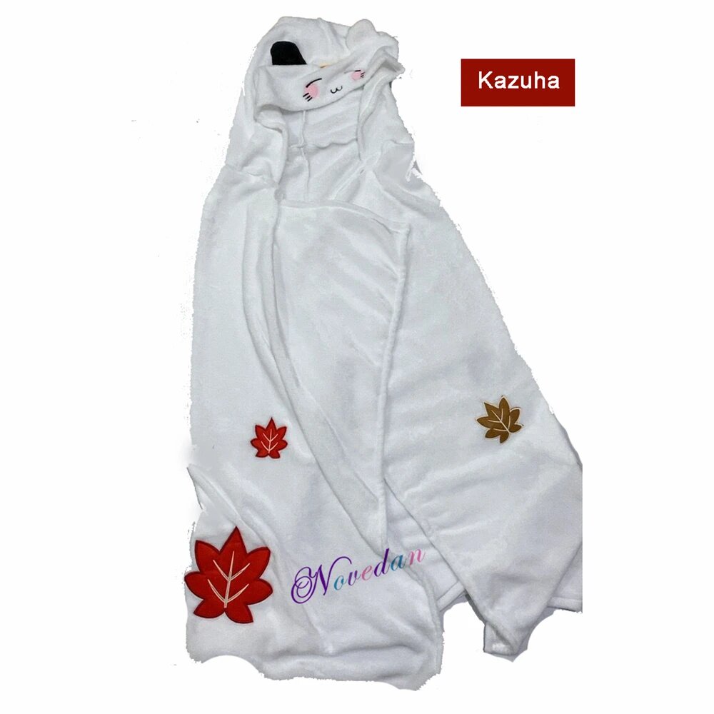 Косплей одеяло-толстовка Странник Новедан Белый, Kaedehara Kazuha