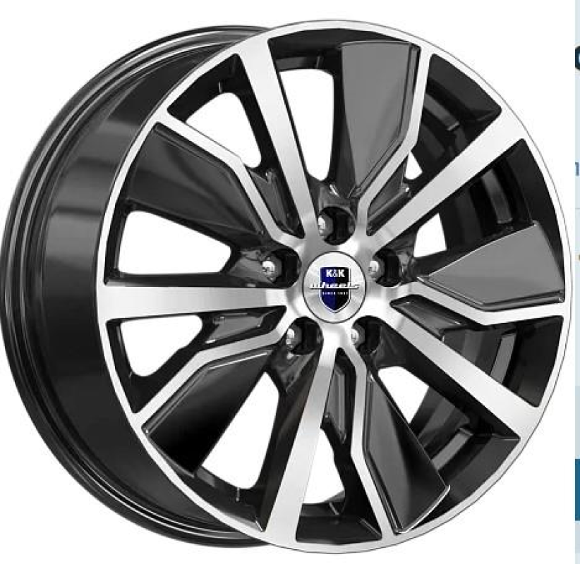 Диск колесный КиК Гамбит 6,5x16 5x100 Dia57.1 ET38 цвет алмаз черный