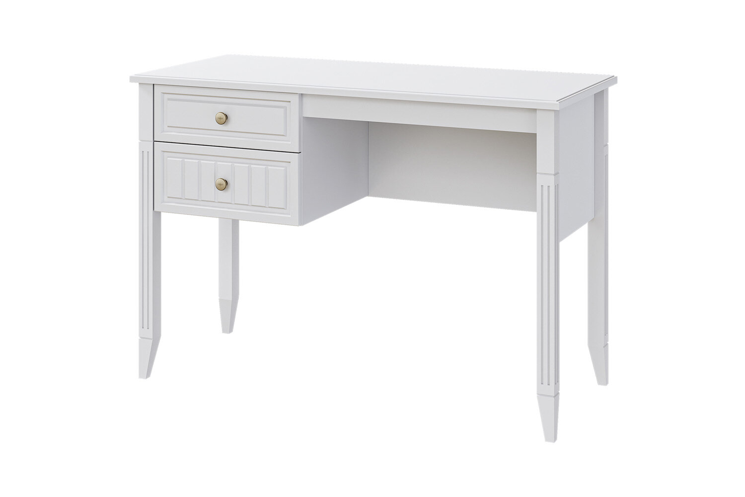 Стол туалетный BRAVO мебель Мэгги, 110х75х48 см, белый снег/лак белый