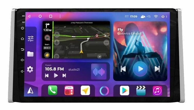 Магнитола Тойота РАВ 4 FarCar (Toyota RAV4) 2019+ на Android 12 - 10 дюймов