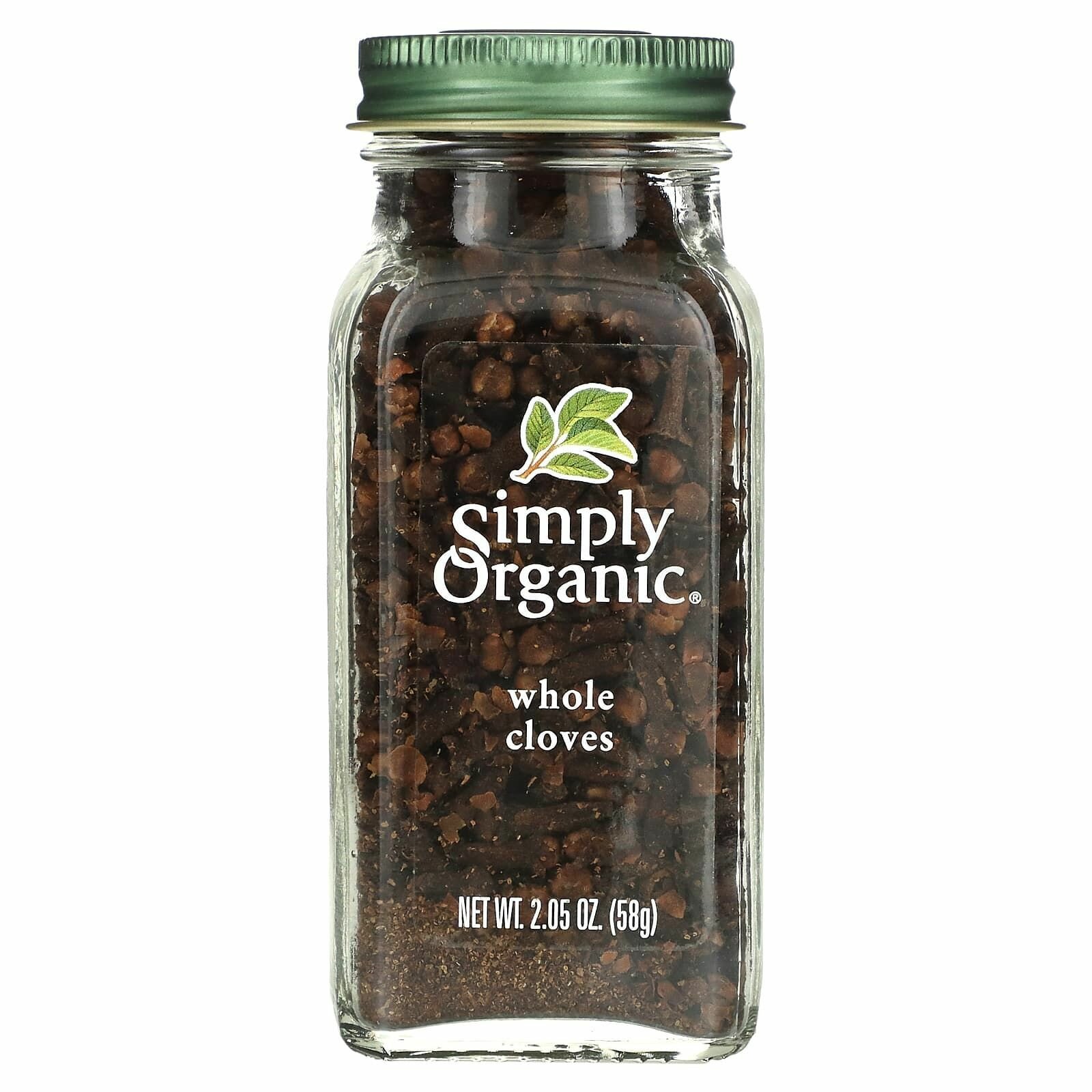 Специи Simply Organic "Гвоздика", целая, натуральная, для выпечки и десертов, 58 г