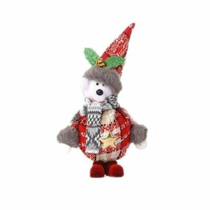 Christmas bear standing decoration with elk snowman doll pendant for festive tree adornment teddy