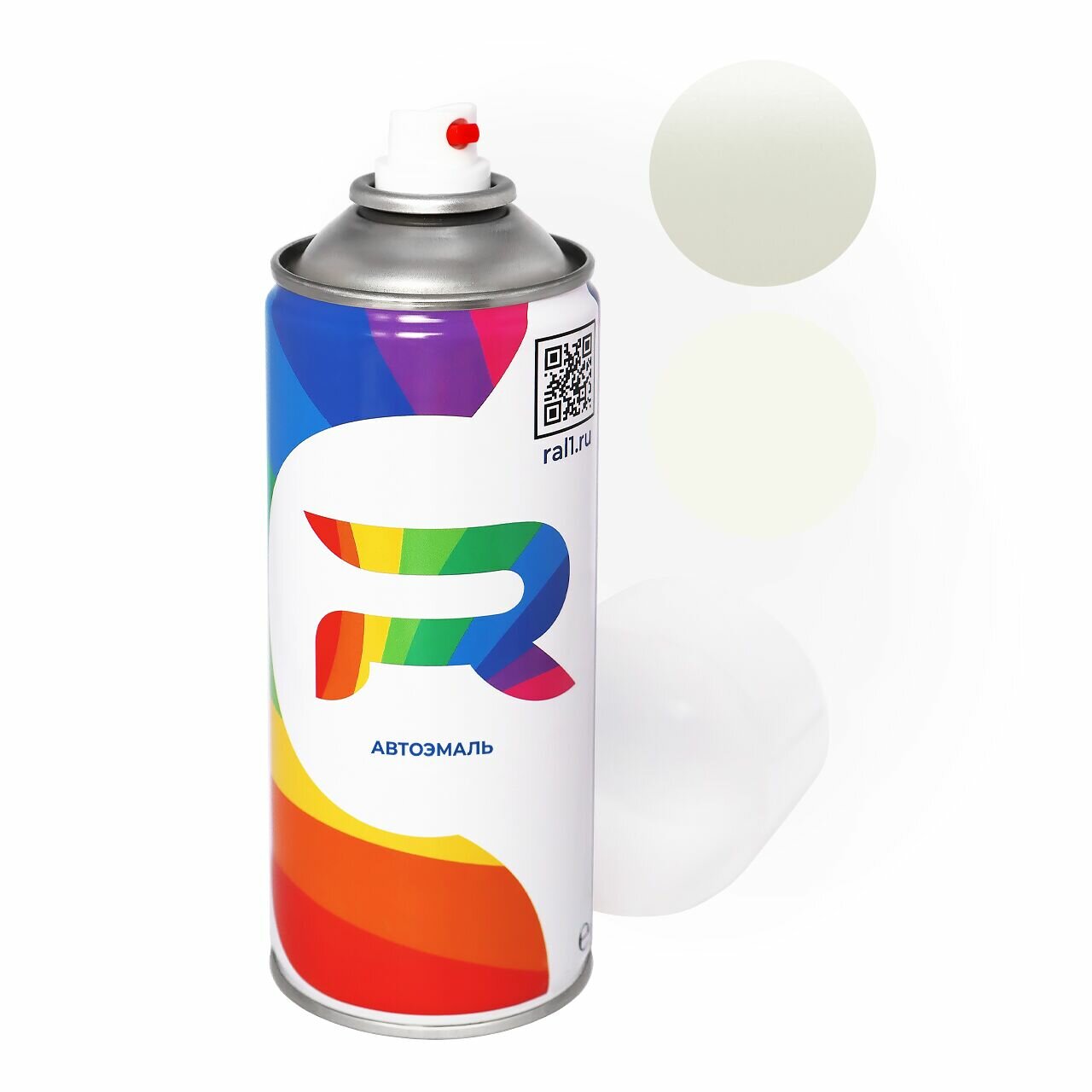 Автоэмаль аэрозольная Nissan QAB - White (Базовая краска, Перламутровый трехслойный, Белый) баллон 520 мл.