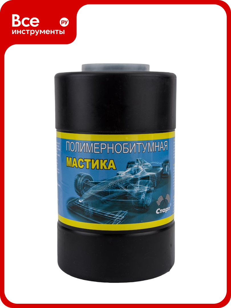 Полимернобитумная мастика старт 1,8л/1,6 кг пнд 8 л, для антикоррозийной обработки наружных элементов автомобиля
