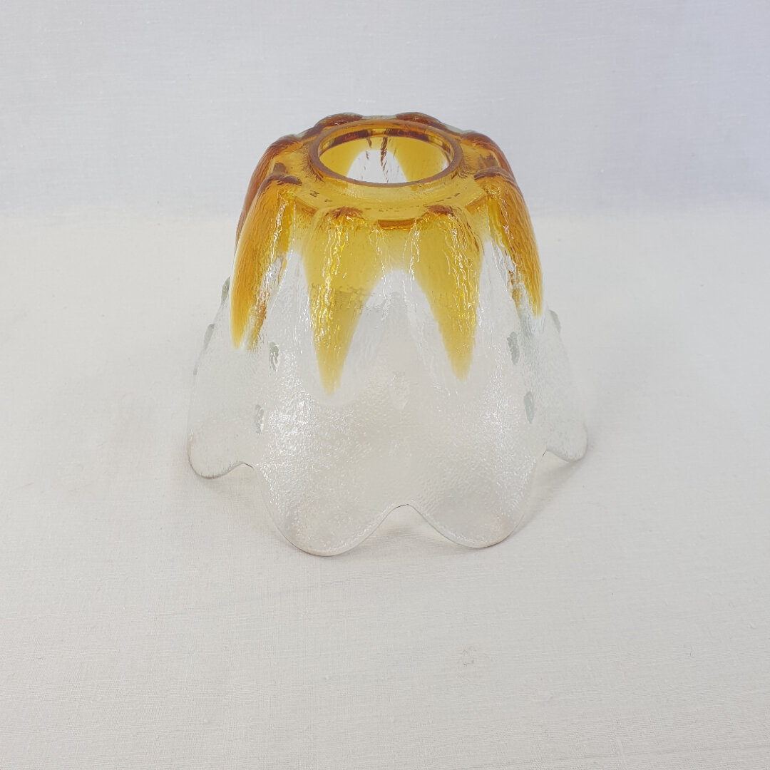 Плафон для люстры, бра, цветное стекло, диметр 5.7 см, винтаж СССР