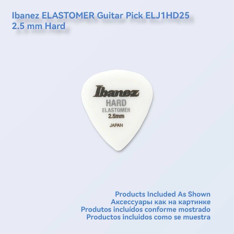 Ibanez ELASTOMER Медиаторы гитарные 1.0/1.2/2.5 мм Teardrop/JAZZ, ELJ1HD 2.5 mm, 3 pieces