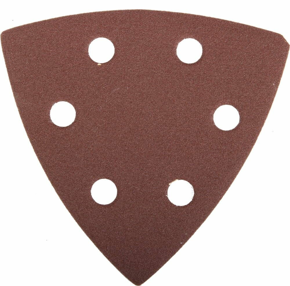 Шлифовальный треугольник ЗУБР Мастер, универсален, велкро основа, 6 отв, Р320, 93х93х93мм, 5 шт. 35583-320