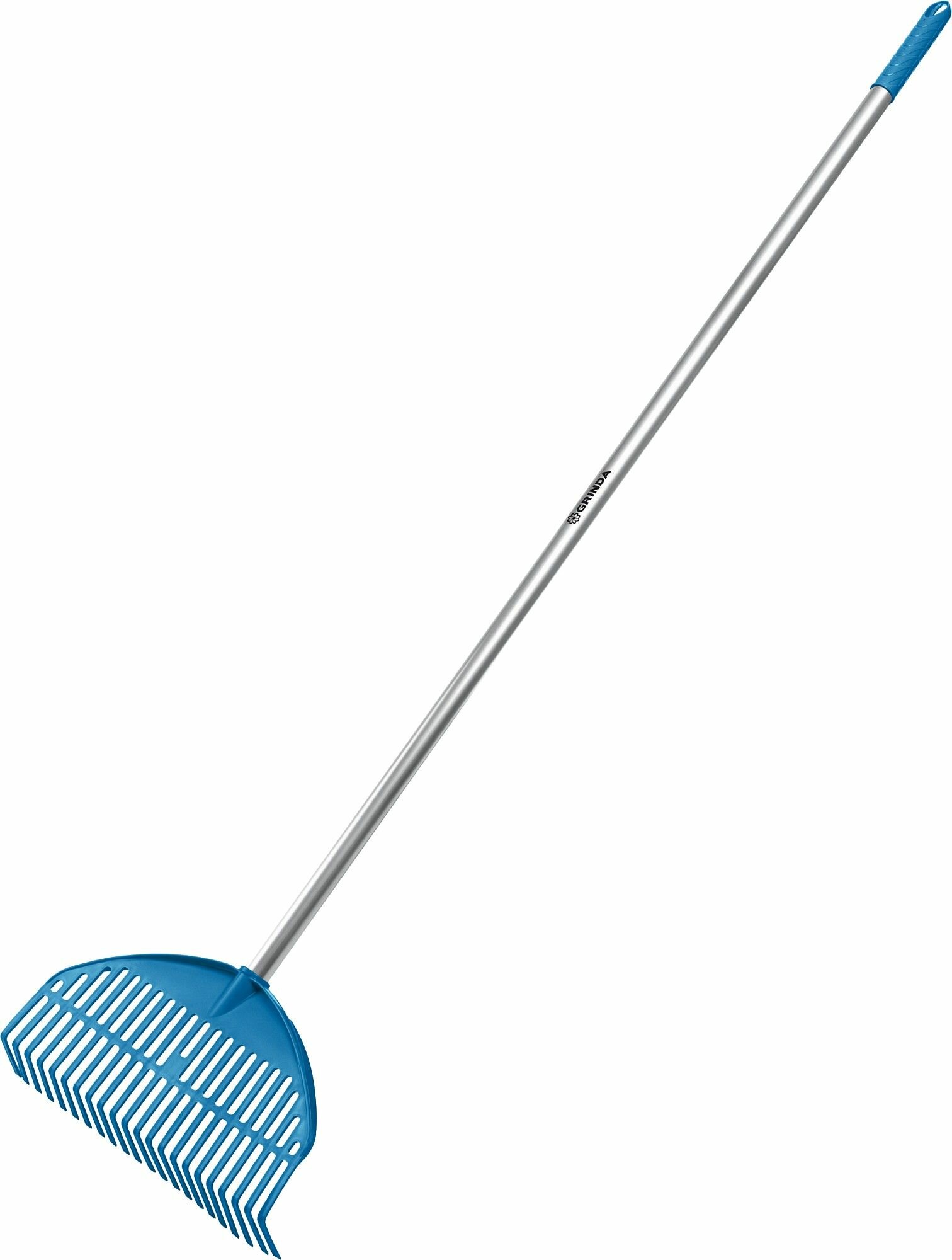 Грабли веерные GRINDA PL-22 ALU, 430x40x1460 мм, 22 зуба, пластик+алюминий, PROLine 421819
