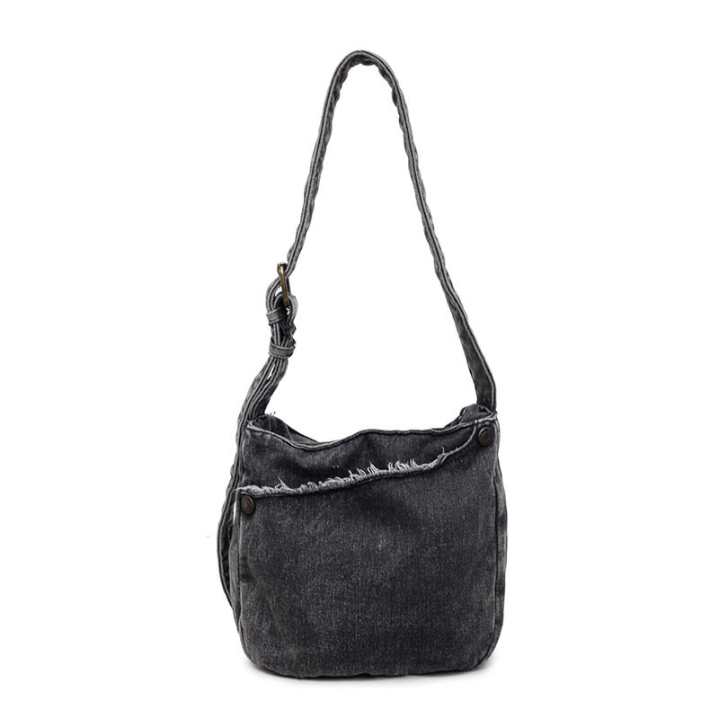 Sac messager d'été en jean pour femme, элегантная сумка-бандульер, decontractée de contractée de grande capacité pour le travail et les déplacements