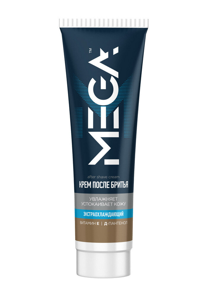Mega After Shave Cream - Экстраохлаждающий Крем после бритья "с витамином Е и Д-пантенолом" 80 мл.