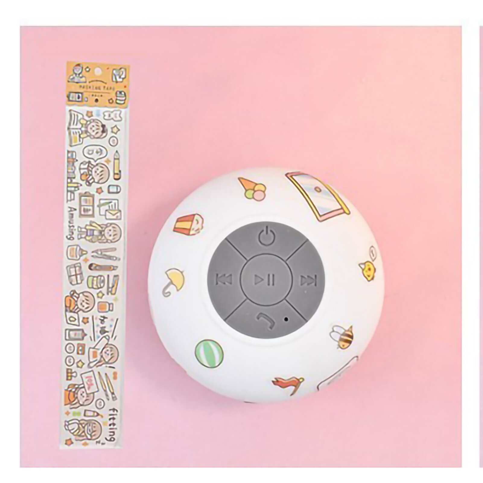 Беспроводная Bluetooth-колонка для ванной комнаты, водонепроницаемая Bluetooth-колонка для душа, бассейна, SandbeachWhite