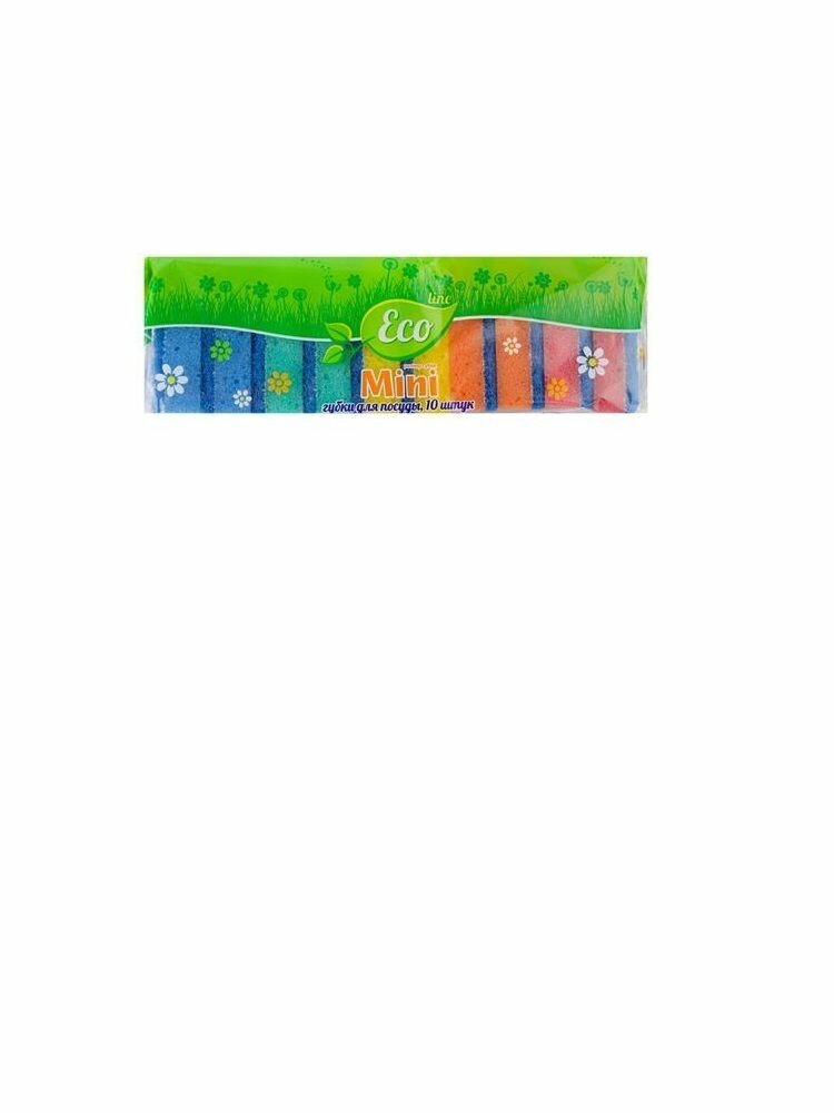 Губка для посуды Русалочка Eco Line, мини, 10 штук