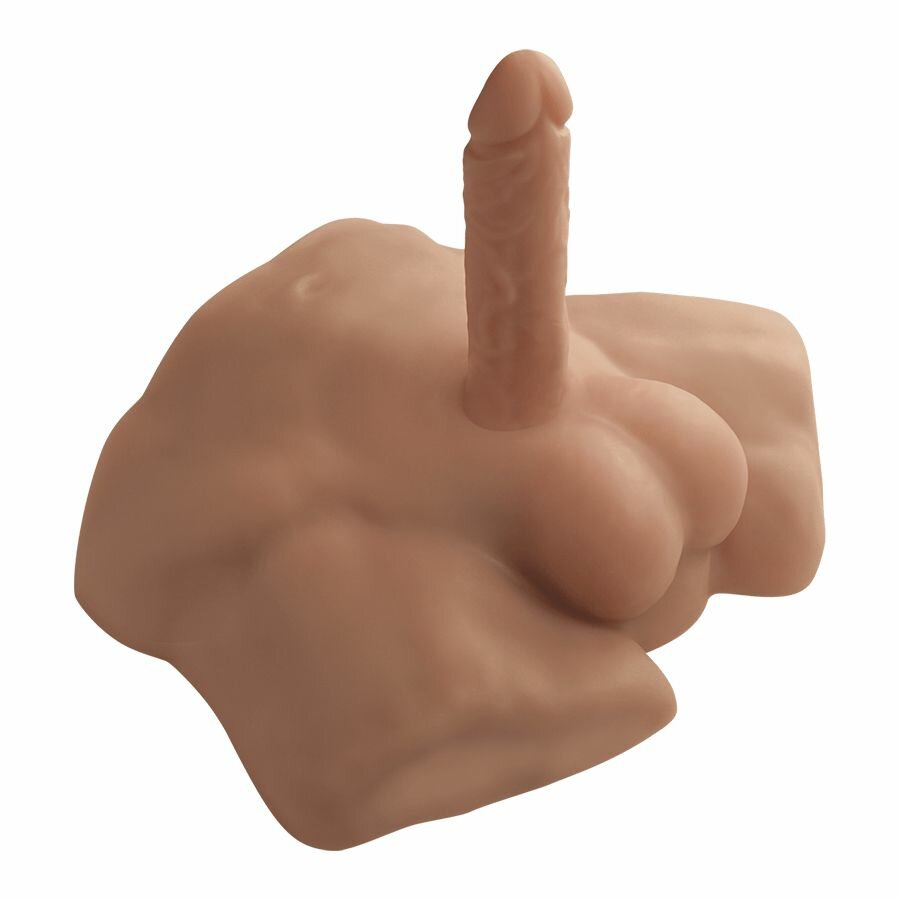 Карамельный мужской полуторс с фаллоимитатором SILEXD Apollo S 7