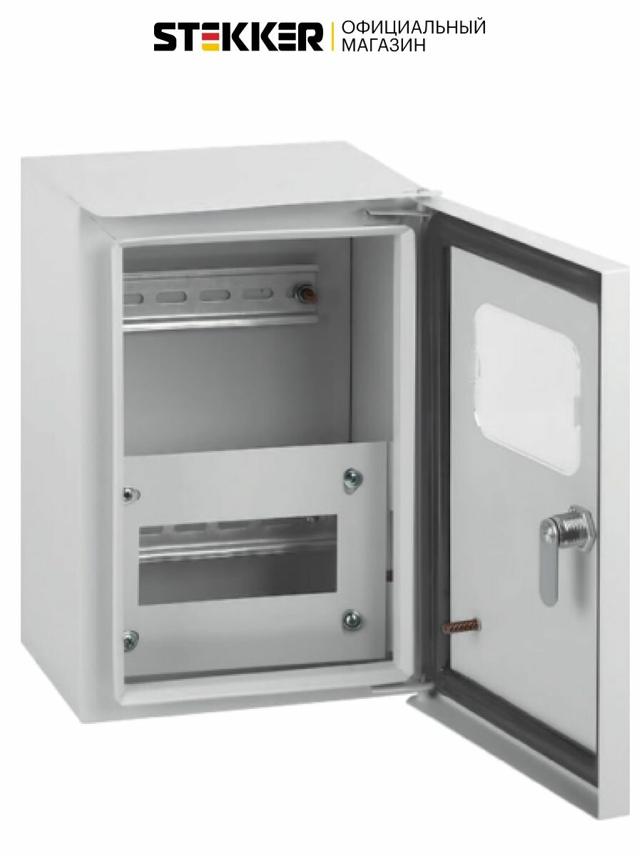 Шкаф учетно-распределительный навесной ЩУРн-1/6 IP54, сталь, Stekker EBX60-3/1/6.2-54 ArcaMetal 50707