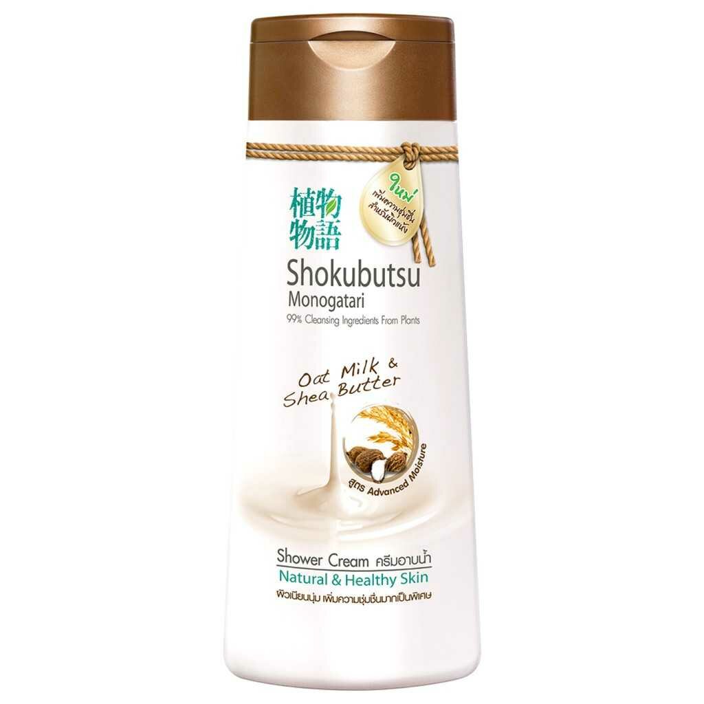 Shokubutsu Крем-гель для душа Lion Oat Milk (Овсяное молочко и масло Ши), 200 мл