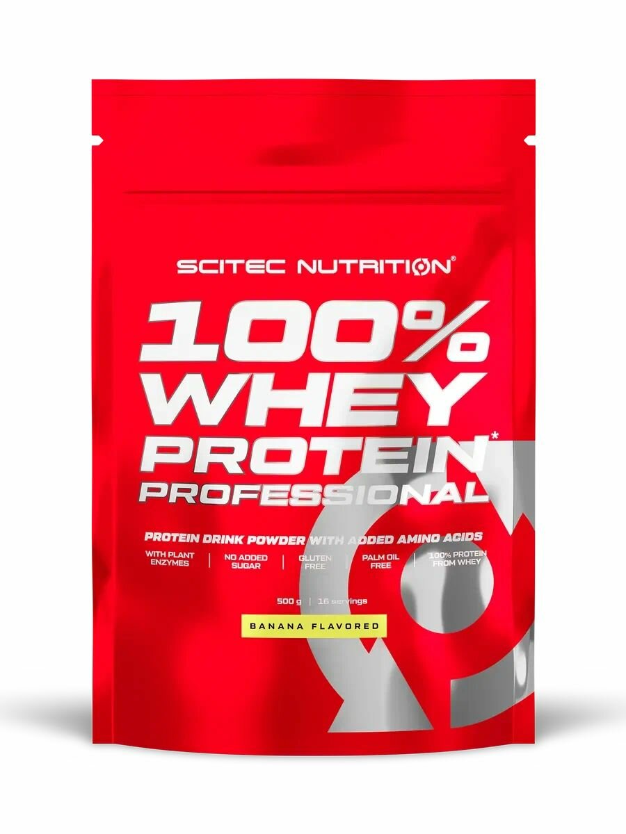 Скайтек Нутришн Протеин сывороточный, Scitec Nutrition 100% Whey Protein Professional, 500 г Банан БАД