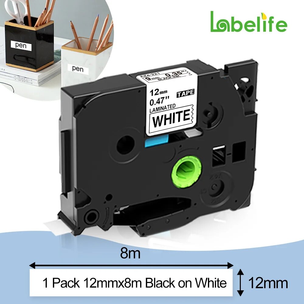 Лента для принтера этикеток Labelife 12mmx8m, Белый