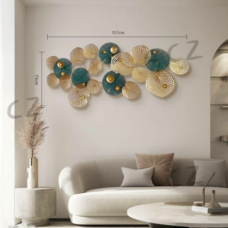 Панно на стену декоративное, декор для комнаты, панно металлическое на стену Арт-Деко 157х73см