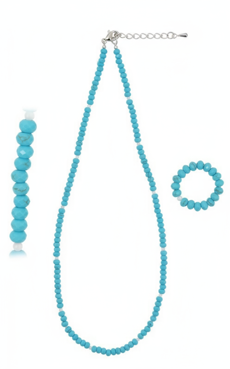 Колье, перламутр, бирюза