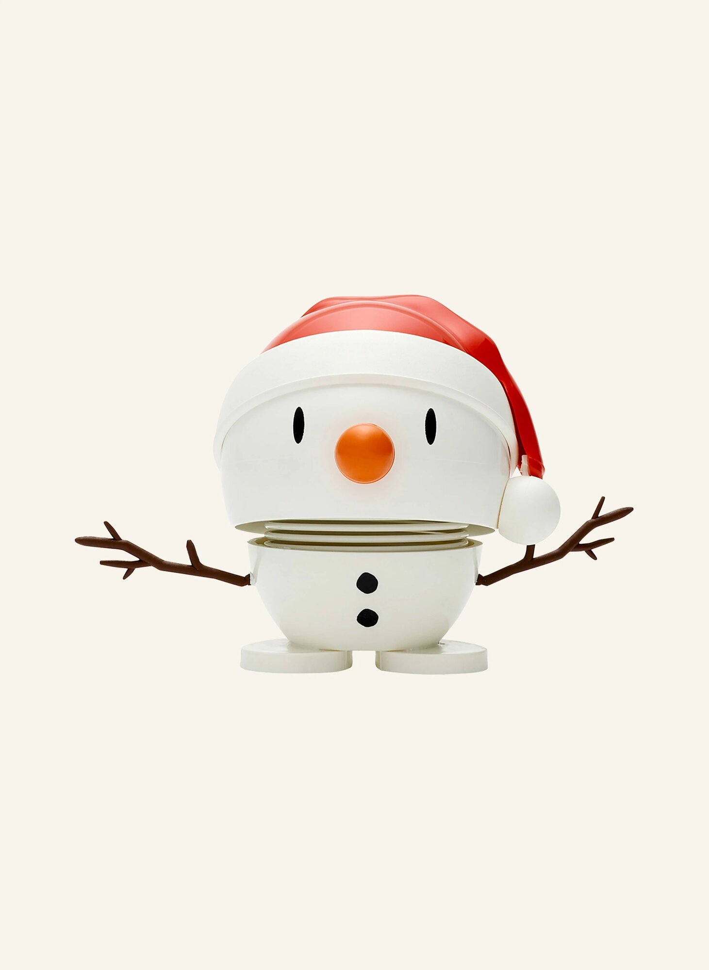 Фигурка Hoptimist "Santa Snowman", пластик, белая, 6,9х6,2х8,2 см