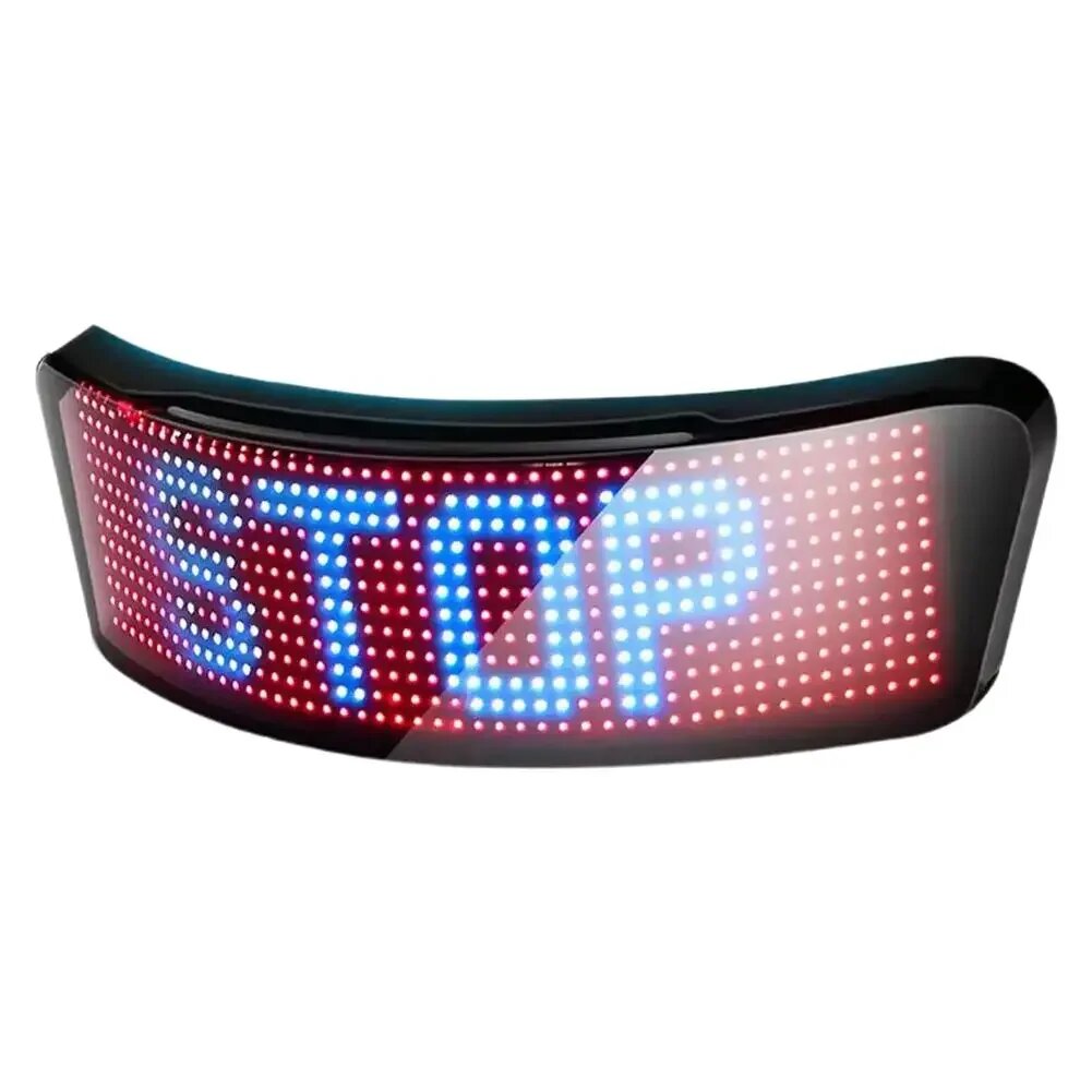 2025 сигнальная лампа для мотоциклетного шлема, ночная езда, сделай сам, RGB-экран для шлема, программируемый светодиодный экран, светодиодный задний фонарь с приложением B Q5D8