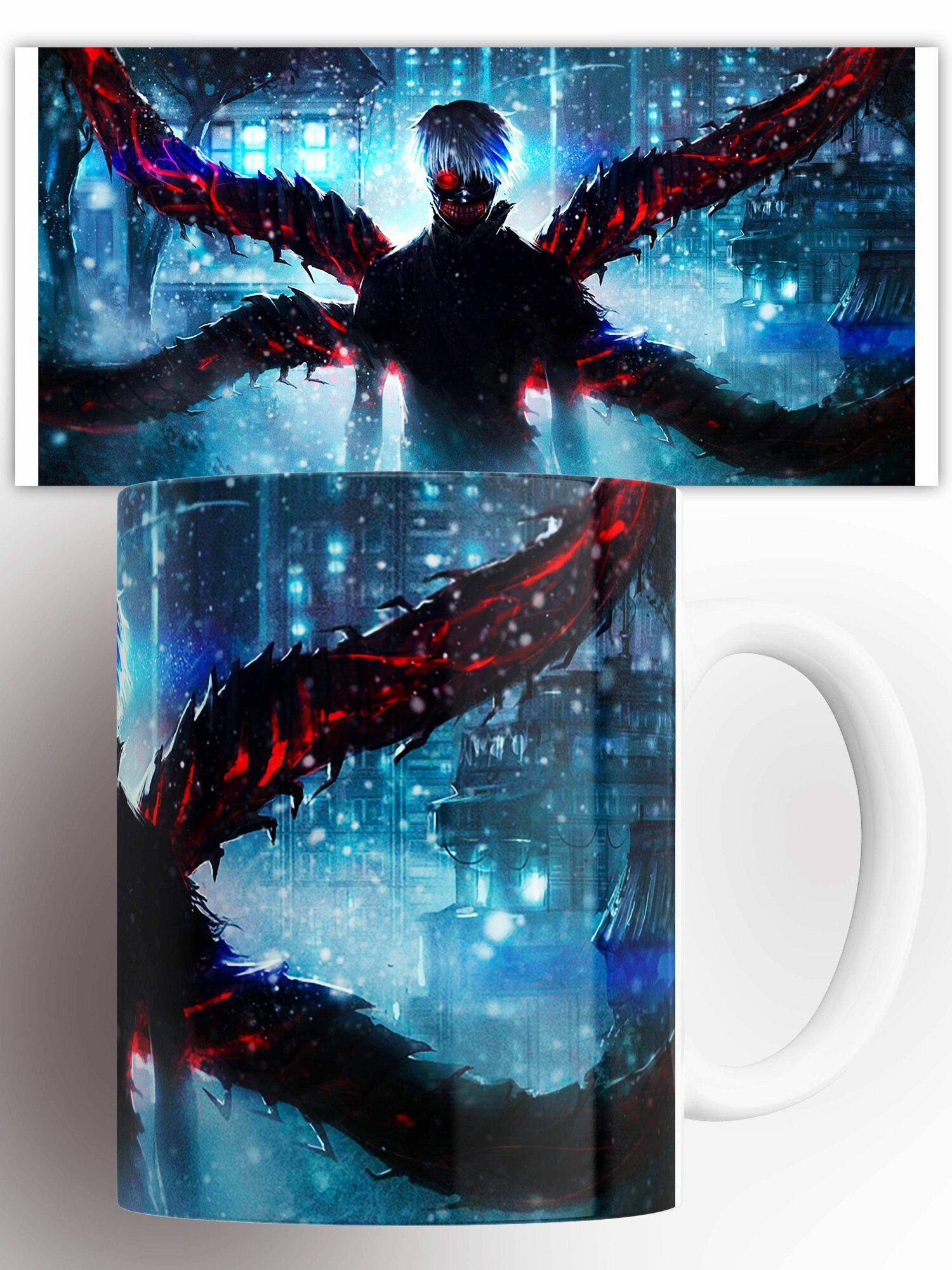 Кружка аниме Токийский Гуль Канеки Кен 330 мл