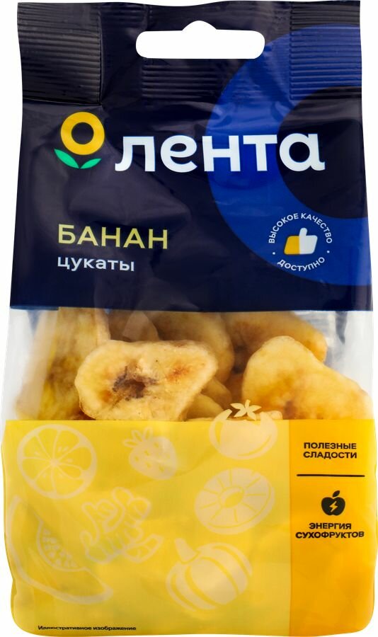 Цукаты из банана лента, 100г